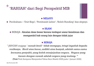 Melayu islam beraja rasuah | PPT