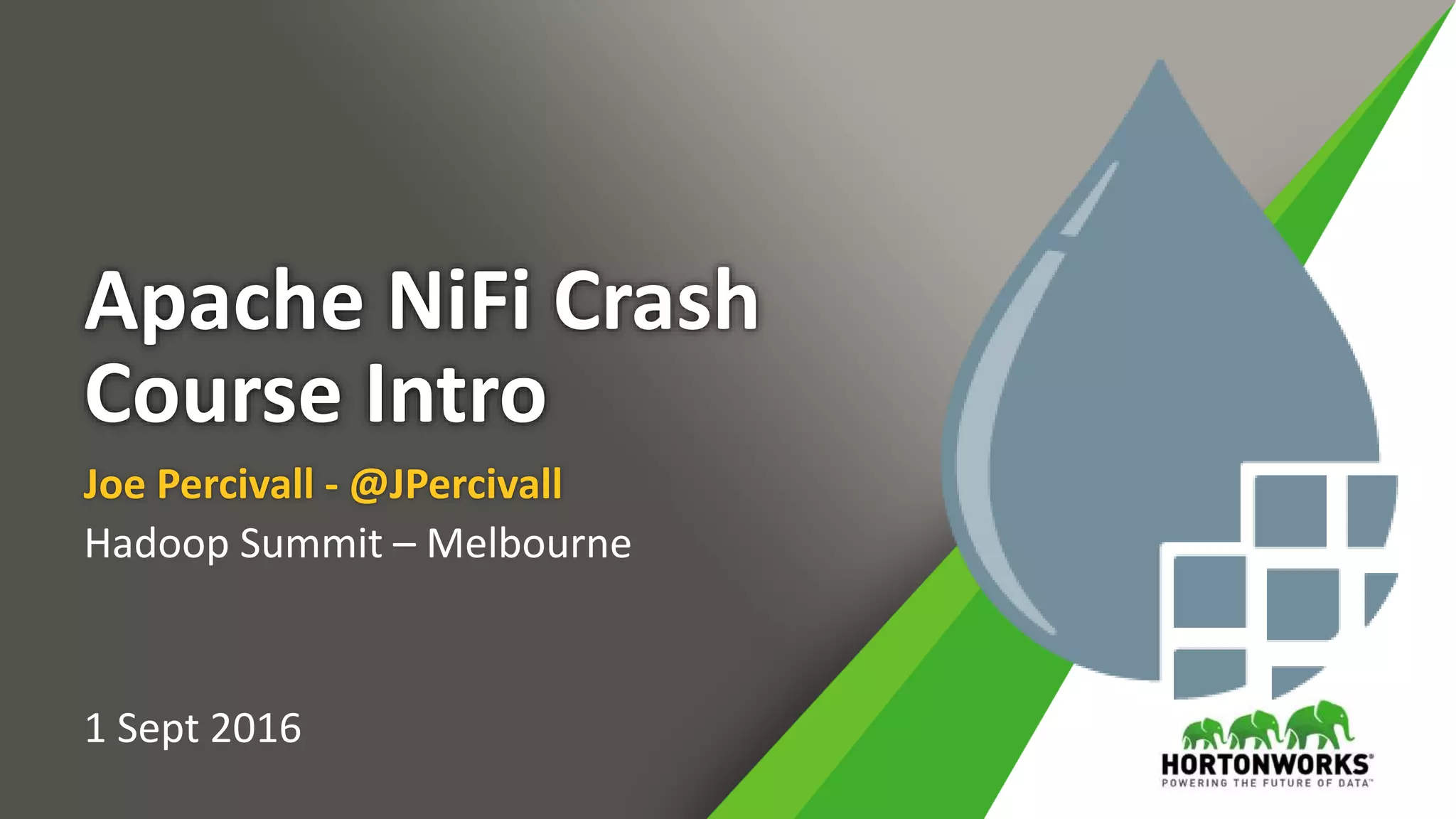 Apache NiFi Crash Course Intro | PPTX