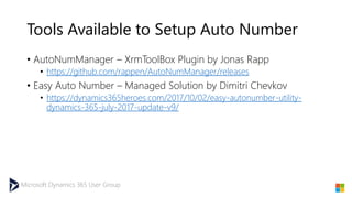 Melb nov17 Virtual Entity and auto number | PPT