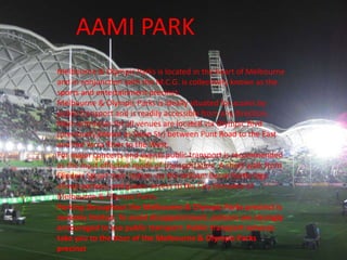 Melbourne slide show | PPTX | Australian Rules Football | Sports