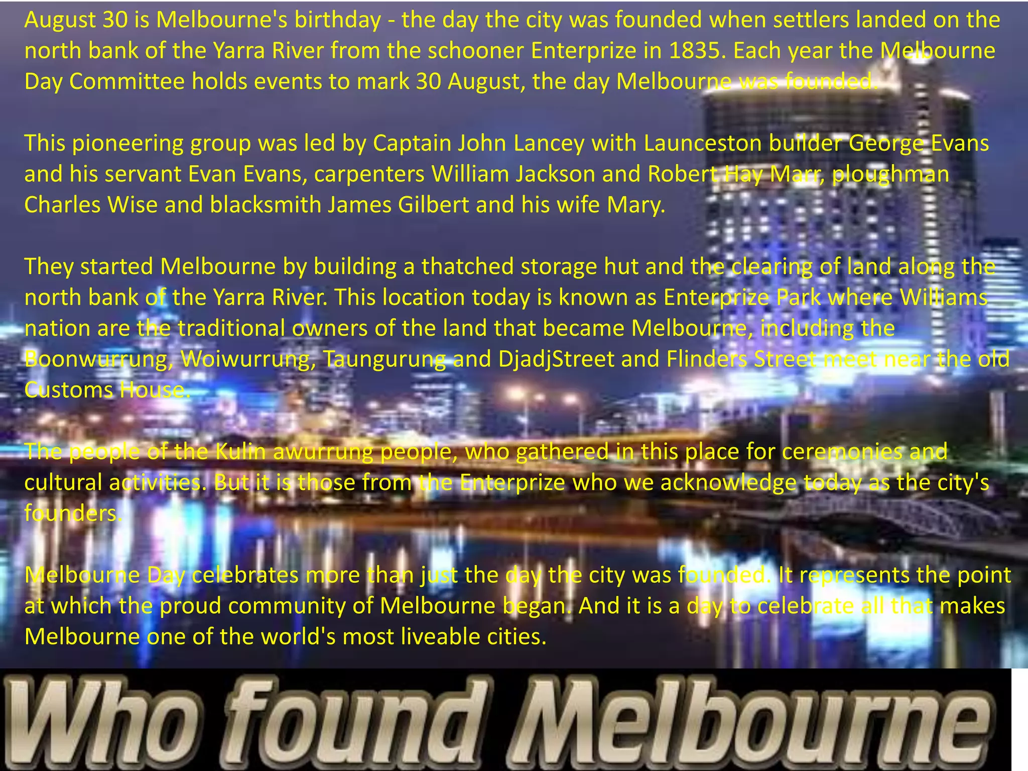 Melbourne slide show | PPTX
