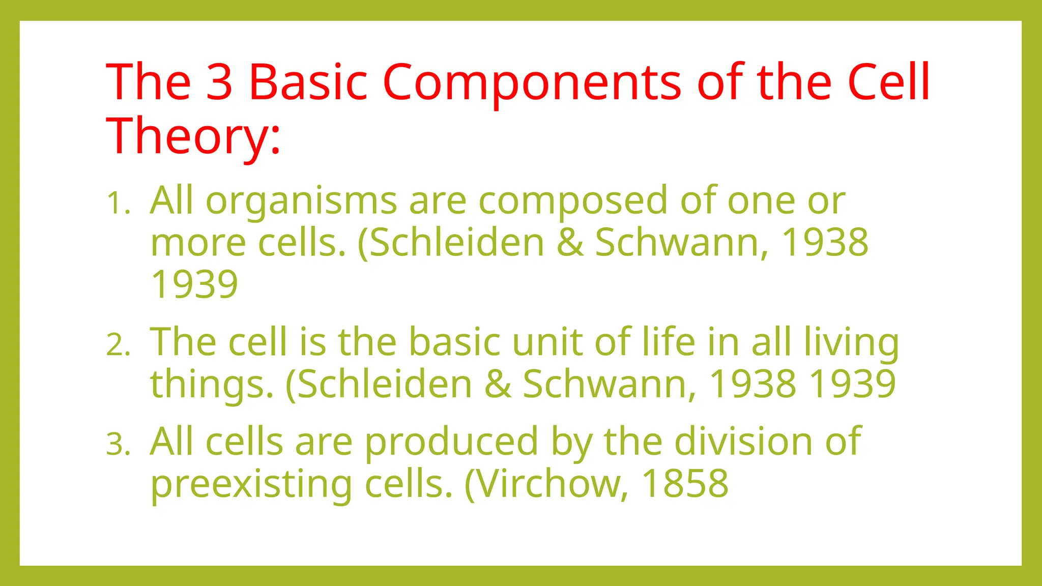 The Cell, Postulates of the Cell Theory. | PPTX
