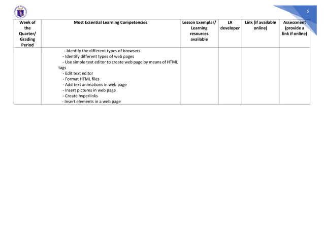 MELC-STE-Advance-Subjects-CompSci-1-2.pdf | Internet for Beginners | Internet