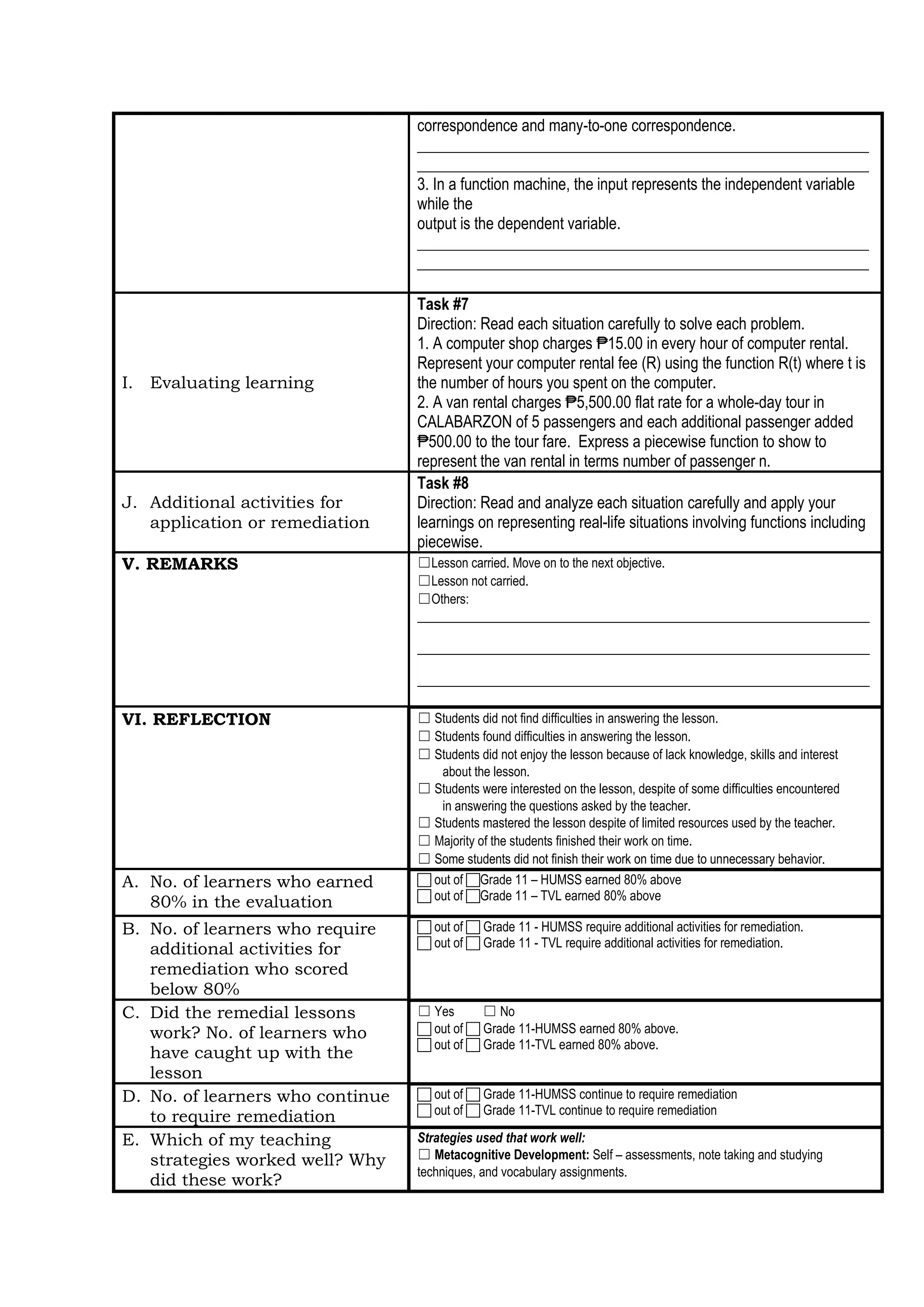 Daily Lesson Plan in General Mathematics | DOCX