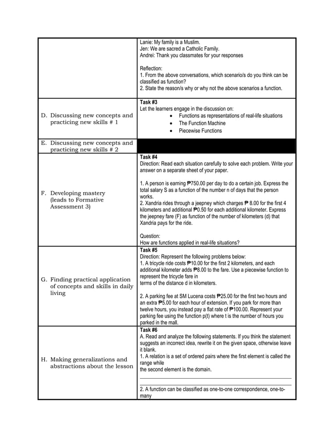 Daily Lesson Plan in General Mathematics | DOCX
