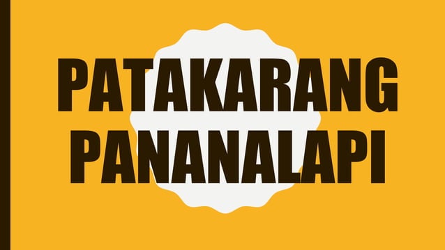Quarter 3 MELC16-PPT-Patakarang Pananalapi.pptx