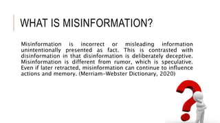 Avoiding Misinformation | PPT