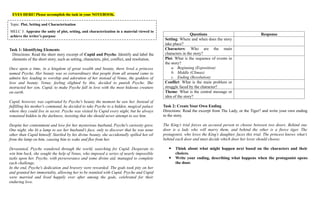 MELC 3 Worksheet for the elements of short story for students | PPT
