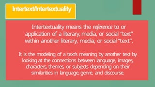 Hypertext and Intertualization/ Intertextual | PPT