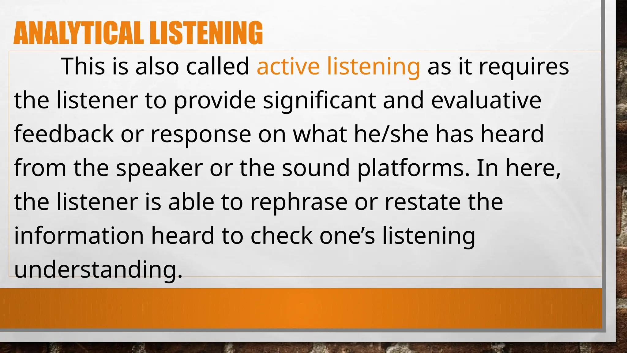 1Analytical Listening in Problem Solving | PPTX