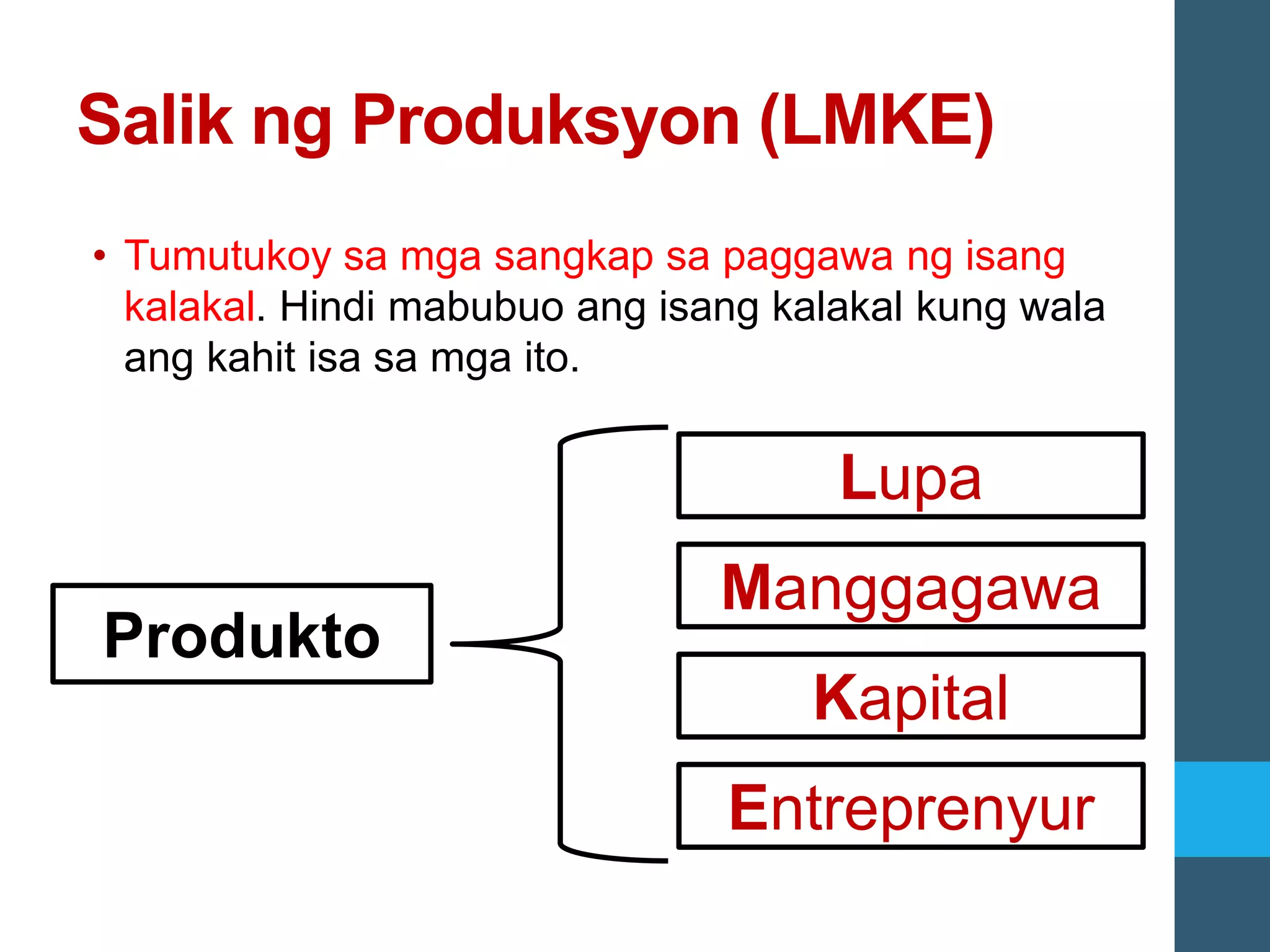 MELC_Aralin 4_Konsepto at Salik ng Produksyon | PDF