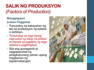 MELC_Aralin 4_Konsepto at Salik ng Produksyon | PDF