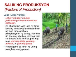 MELC_Aralin 4_Konsepto at Salik ng Produksyon | PDF