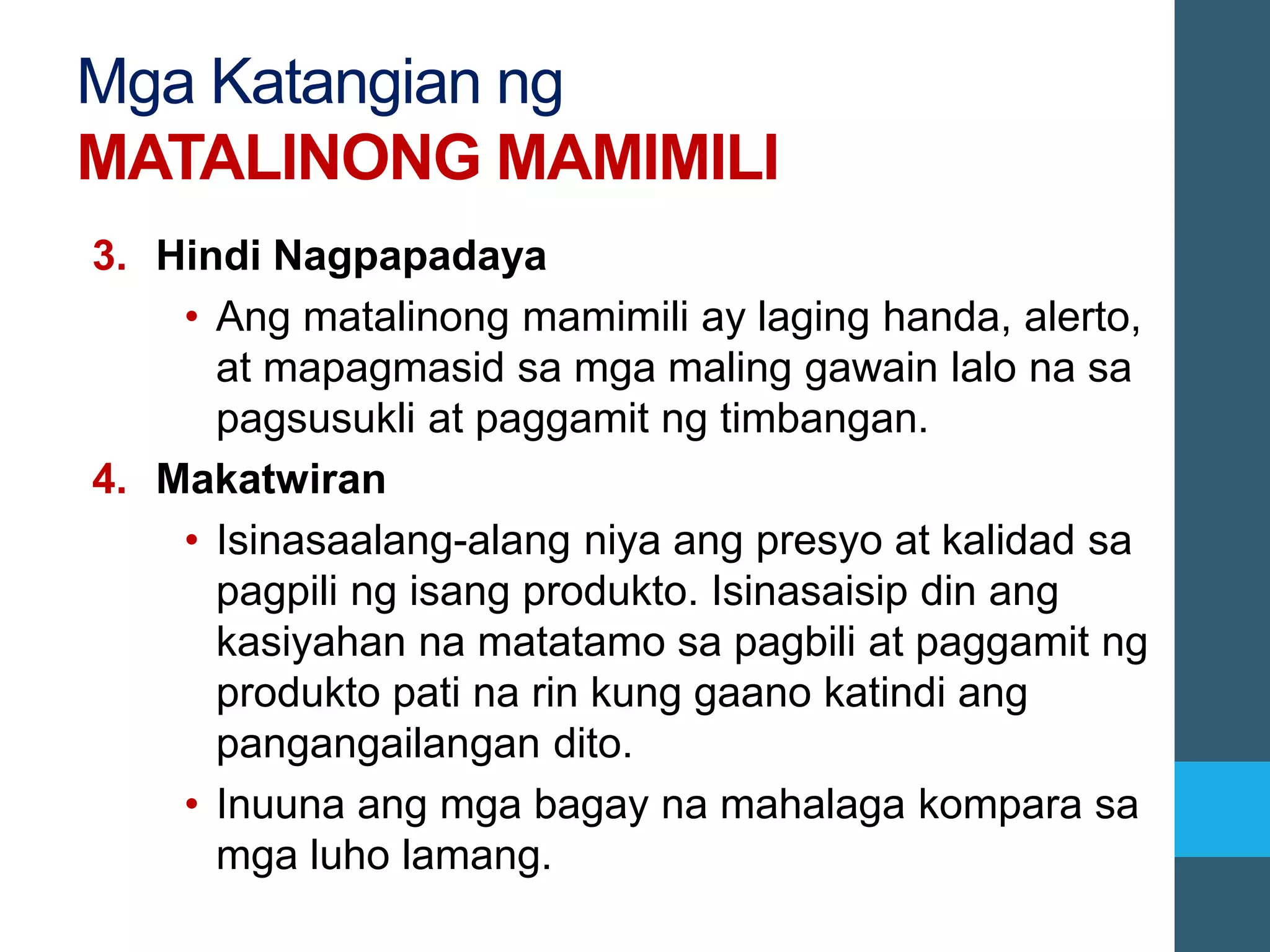 MELC_Aralin 6_ Karapatan at Tungkulin ng Mamimili | PDF