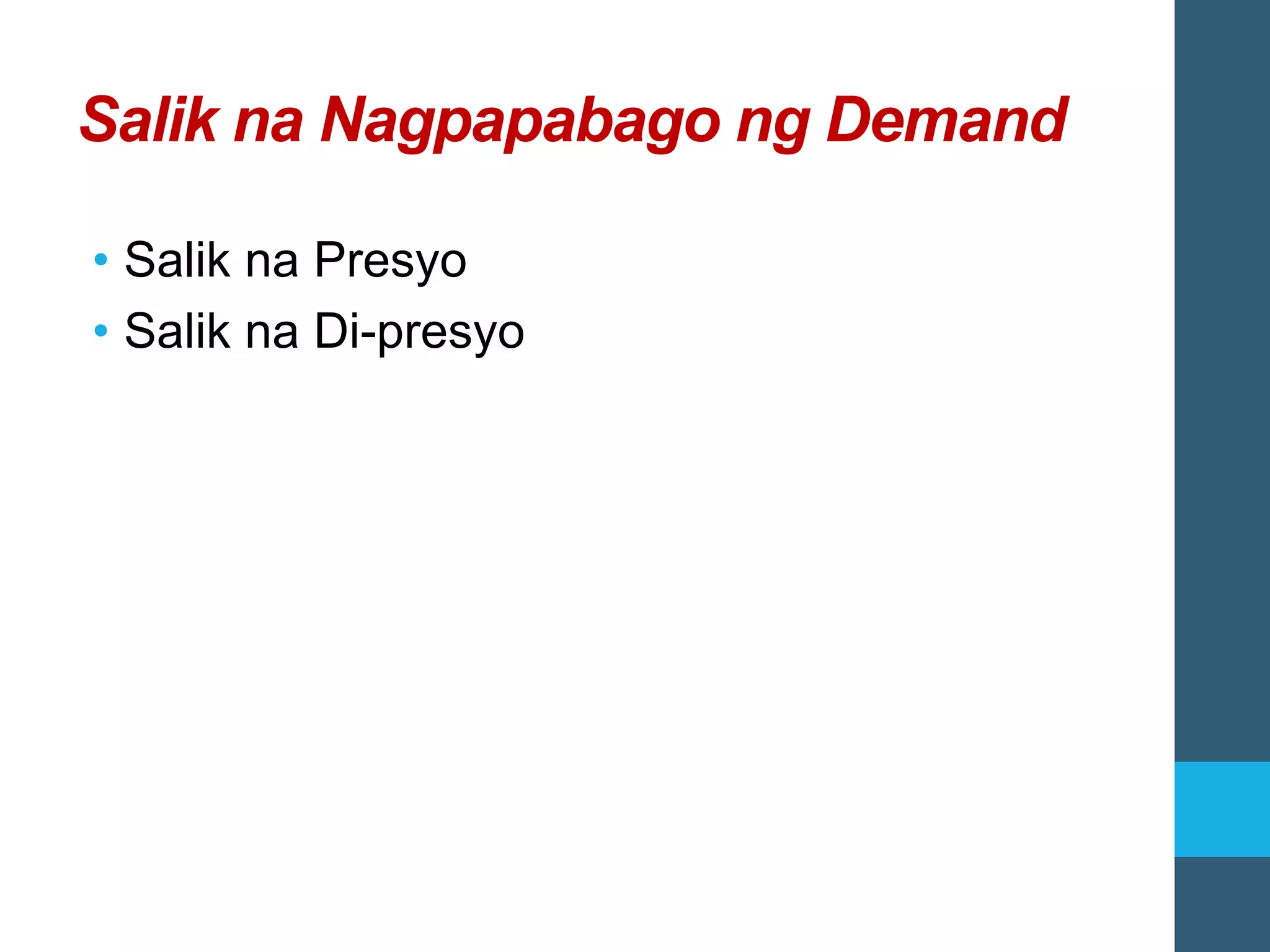 MELC_Aralin 7-Konsepto at Salik ng Demand | PDF