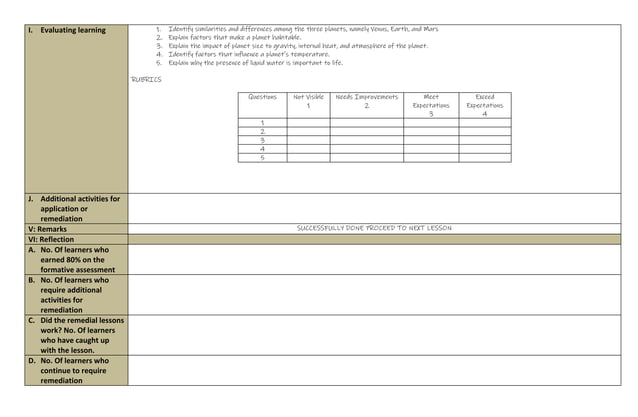 Most Essential Learning Competency on Earth and life Science | DOCX | Geography | Science