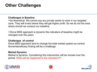 Monitoring, Evaluation and Learning challenges in market system ...