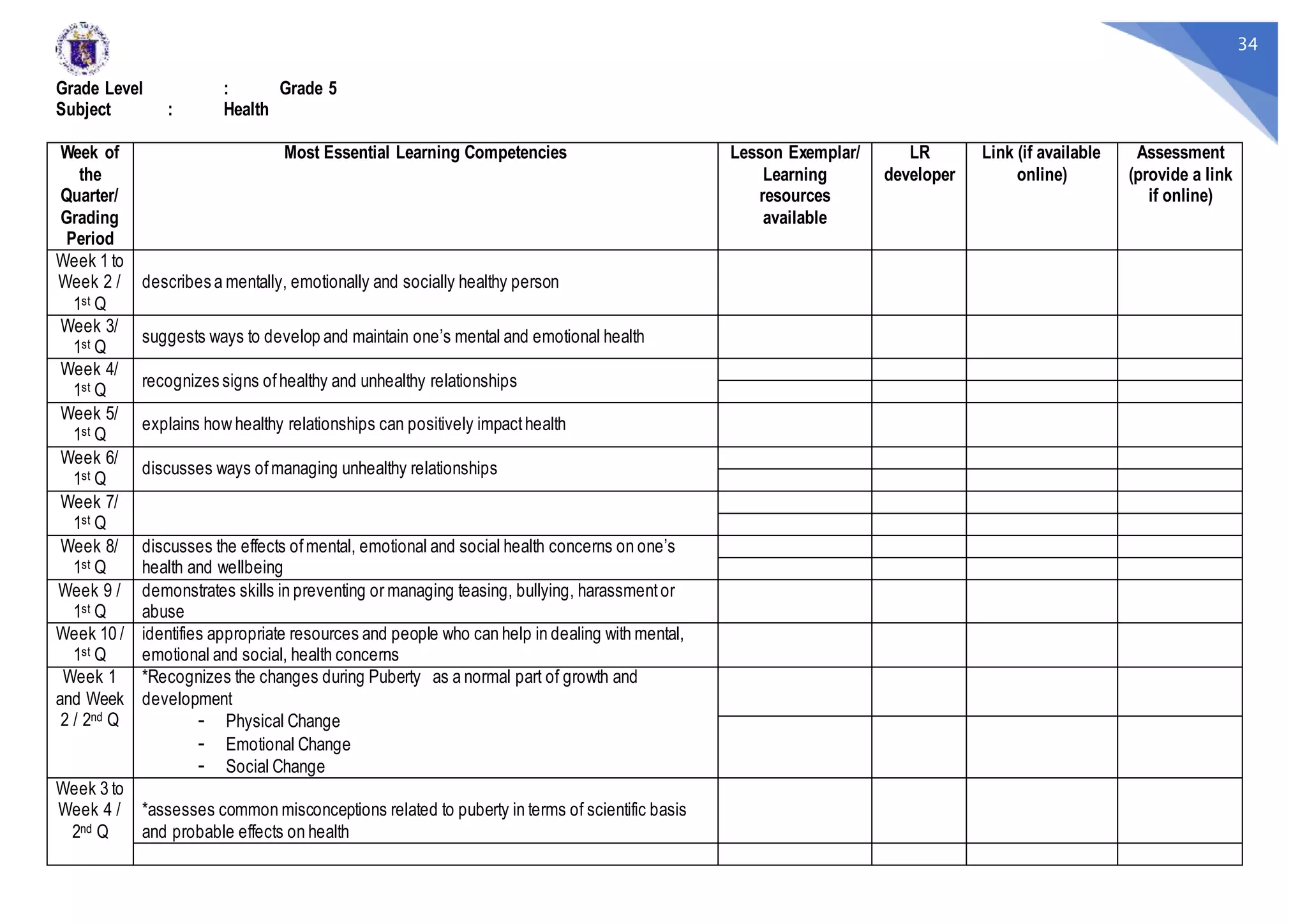 Mel cs grade-5 | DOCX