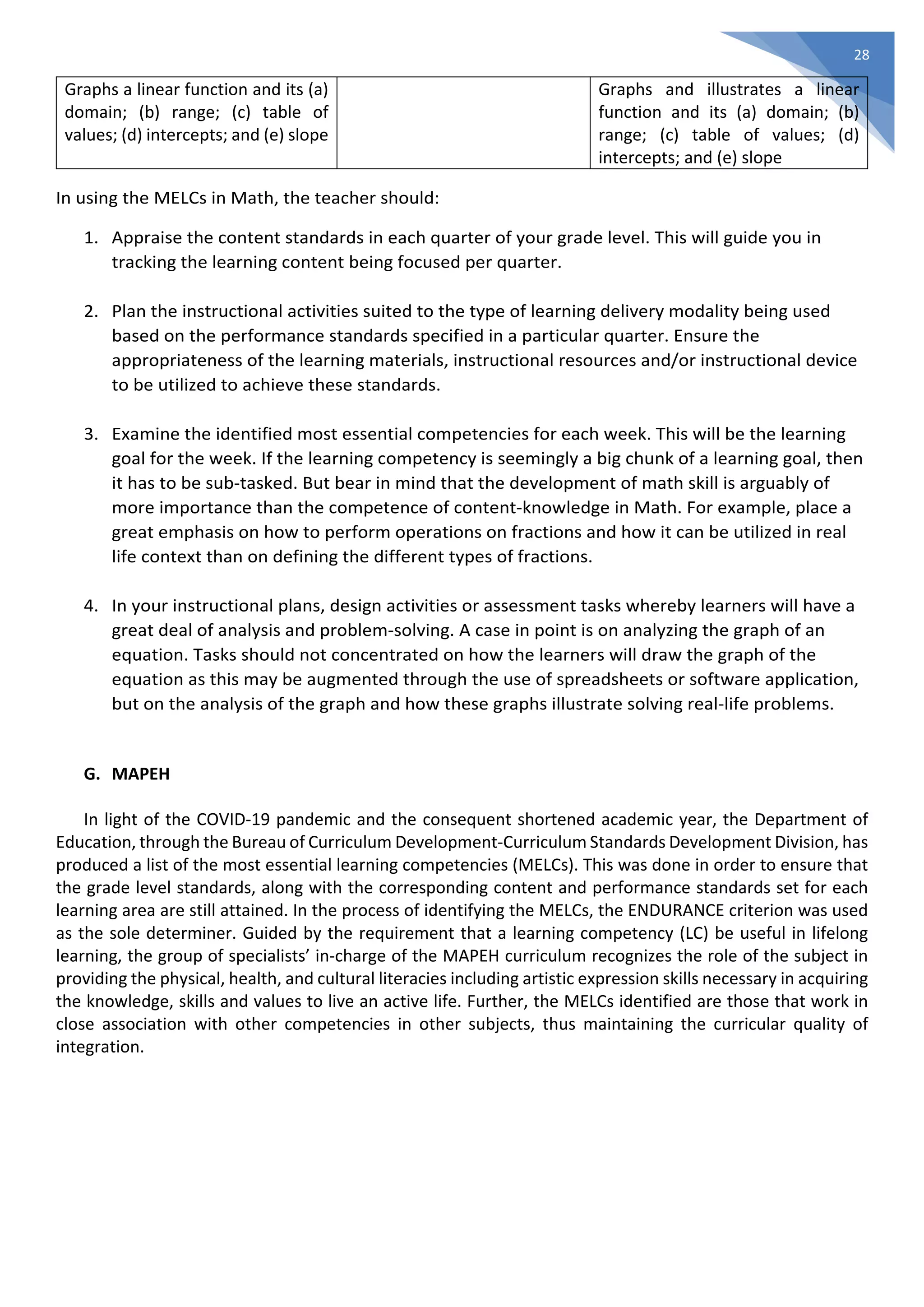 Melcs guidelines | PDF