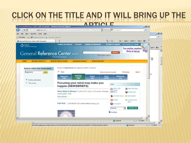 Mel databases and how to use them | PPT