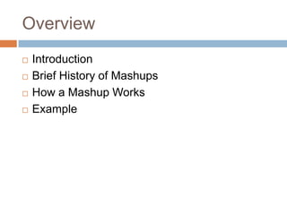IDIA 620: Information Culture - Mashup | PPT
