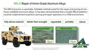 MELD Metal AM: A Repair Technology for Defense, Aerospace, and ...
