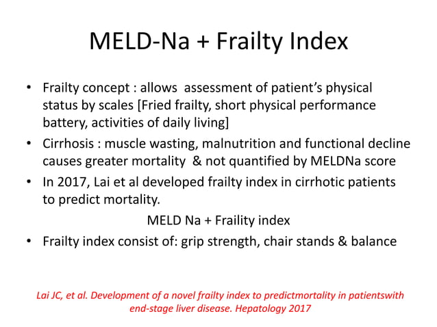 Meld scoring | PPTX | Blood Disorders | Diseases and Conditions