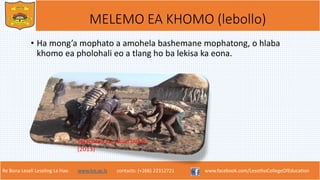 Melemo ea khomo | PPTX