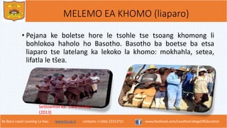 Melemo ea khomo | PPTX