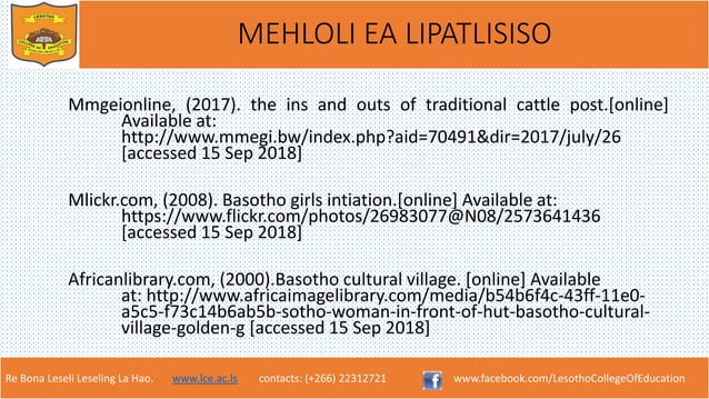 Melemo ea khomo | PPTX