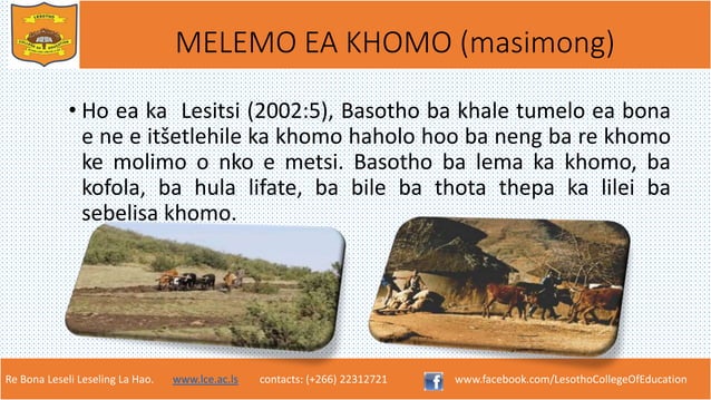 Melemo ea khomo | PPTX