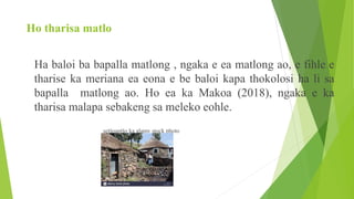 Melemo ea lingaka tsa Sesotho ho Basotho | PPTX
