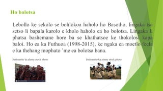 Melemo ea lingaka tsa Sesotho ho Basotho | PPTX