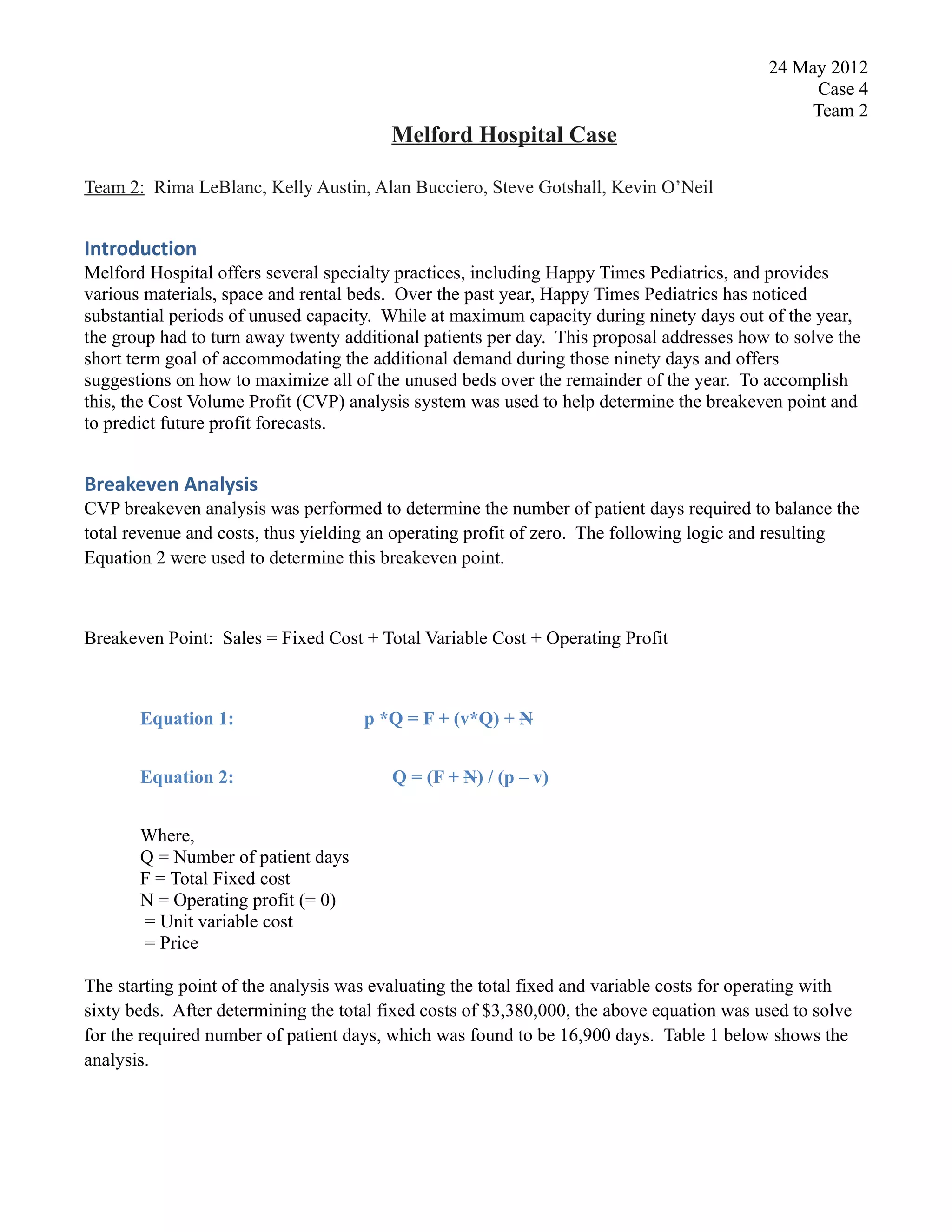 Melford Written Analysis | DOC