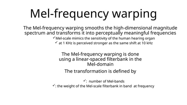 Mel-frequency using extractions features | PPTX