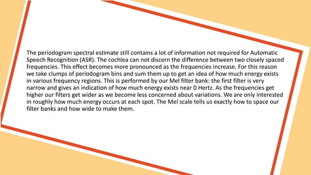 Mel frequency cepstral coefficient (mfcc) | PPTX | Digital Audio | Computer Software and ...