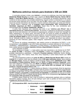 Análise Completa dos Melhores Antivírus Móveis para Android e iOS em ...