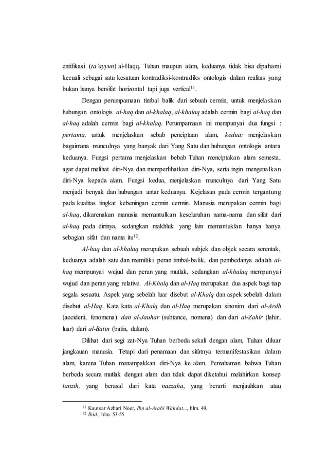 Melihat tuhan dari prespektif wahdatul wujud | PDF