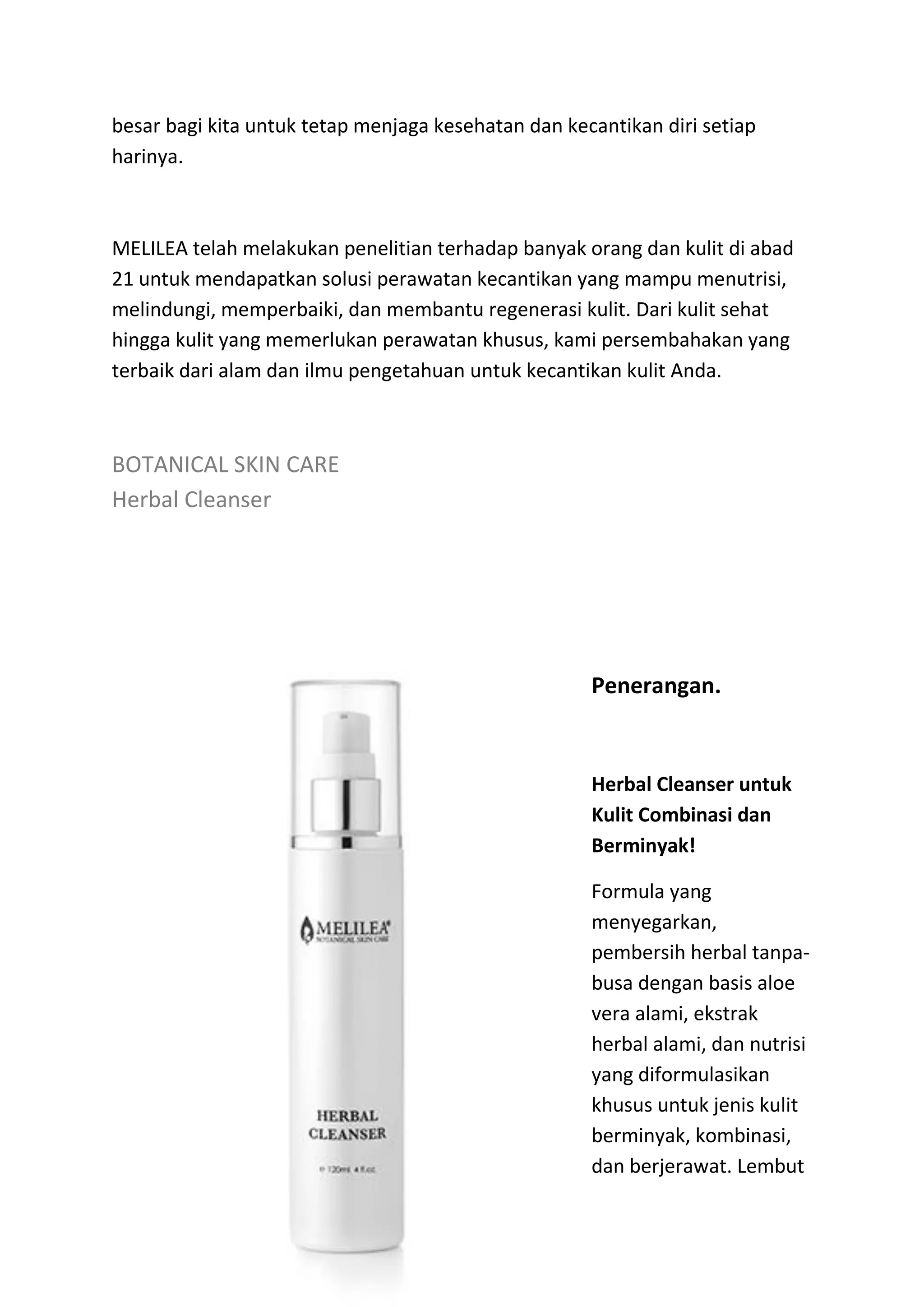 Manfaat Produk Melilea Skincare | PDF