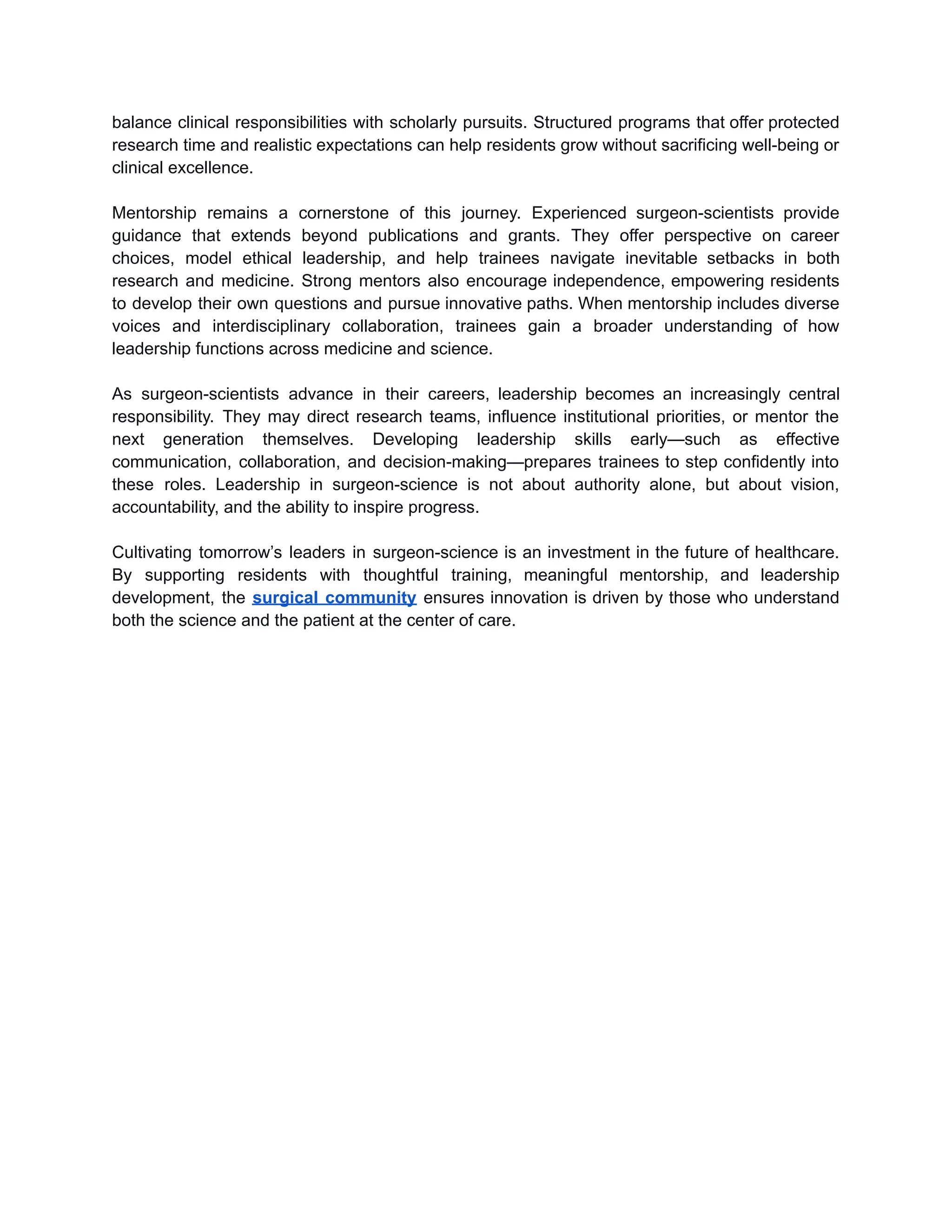 Melina Kibbe Cultivating Tomorrow’s Leaders in Surgeon-Science.pdf