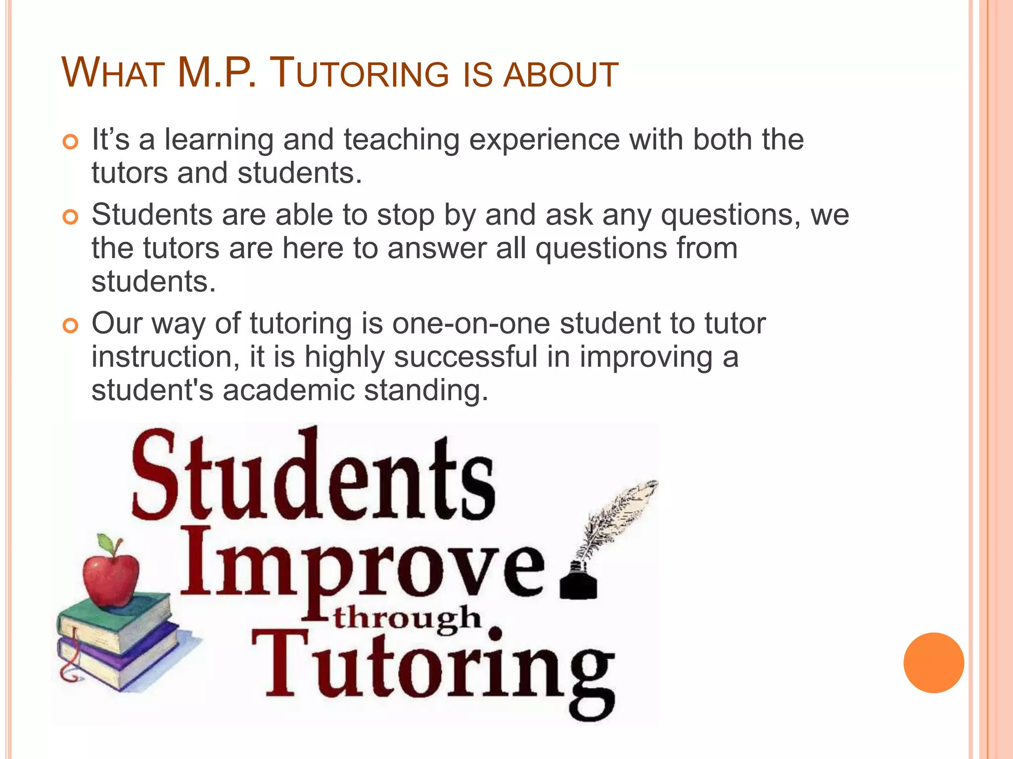 Melindap M.P. Tutoring | PPTX