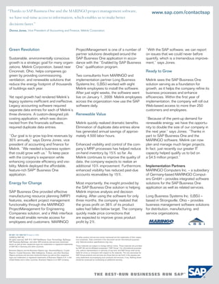 Melink SAP Business One success story | PDF