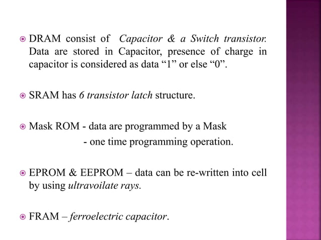 Semiconductor Memories | PPTX