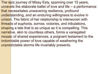 Melissa Esty 15 Years of Love - The Journey of a Lifelong Partnership | PPTX