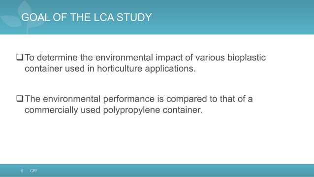 Life Cycle Impact Assessment of Bioplastic Containers and Petroleum ...