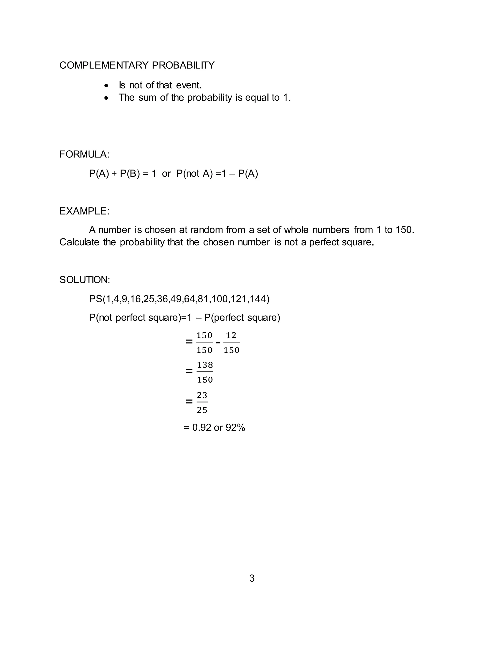 Different kinds of Probability | DOCX