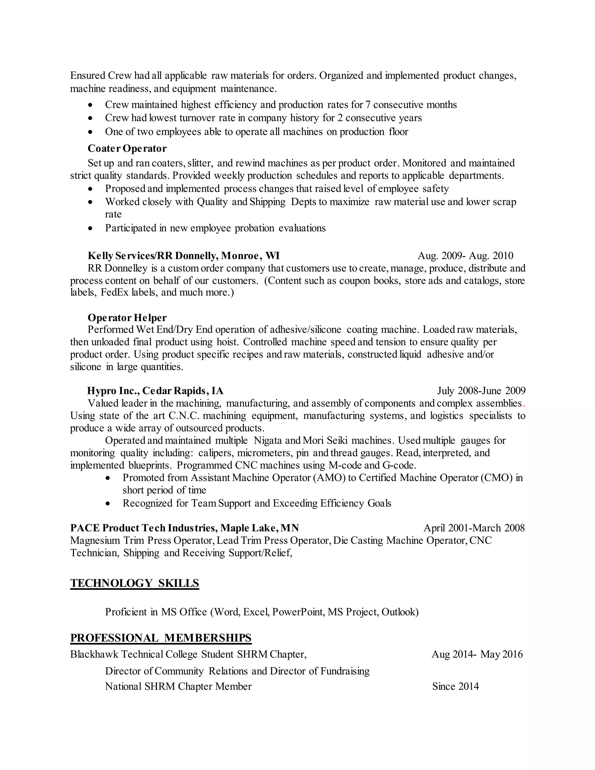 Melissa wahlresume2016 | PDF