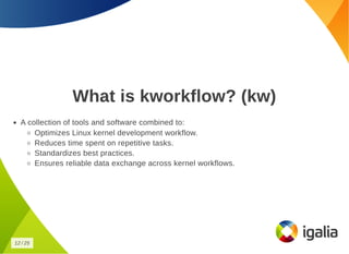 Don't let your motivation go, save time with kworkflow | PPT
