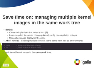 Don't let your motivation go, save time with kworkflow | PPT
