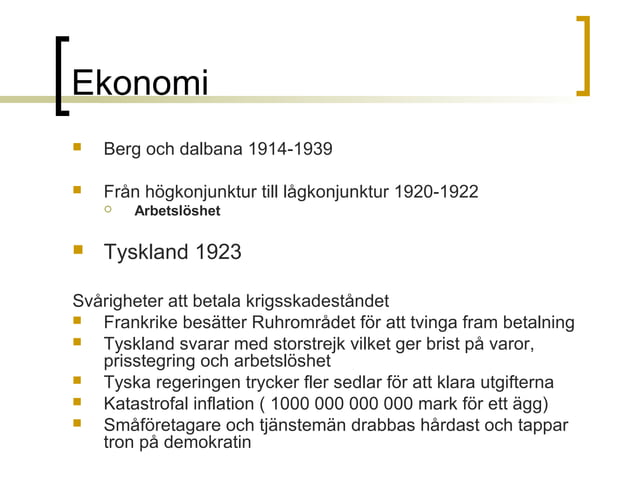Mellankrigstiden | PPT